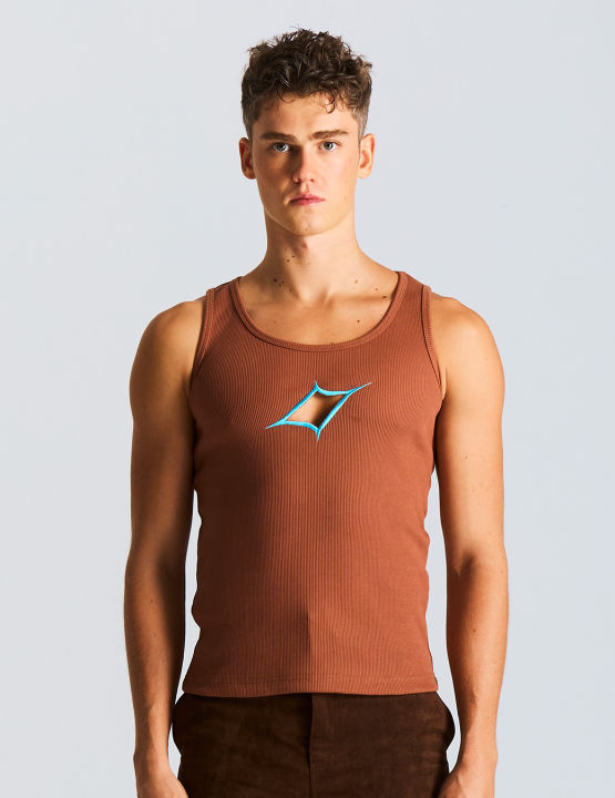VINN PATARARIN - Cut-Out Signature Tank - เสื้อกล้าม ฉลุลาย Unisex ...