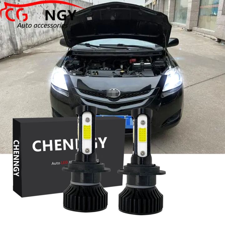 New ชุดหลอดไฟหน้ารถยนต์ฮาโลเจน LED V4 6000K สีขาว แบบเปลี่ยน สําหรับ ...