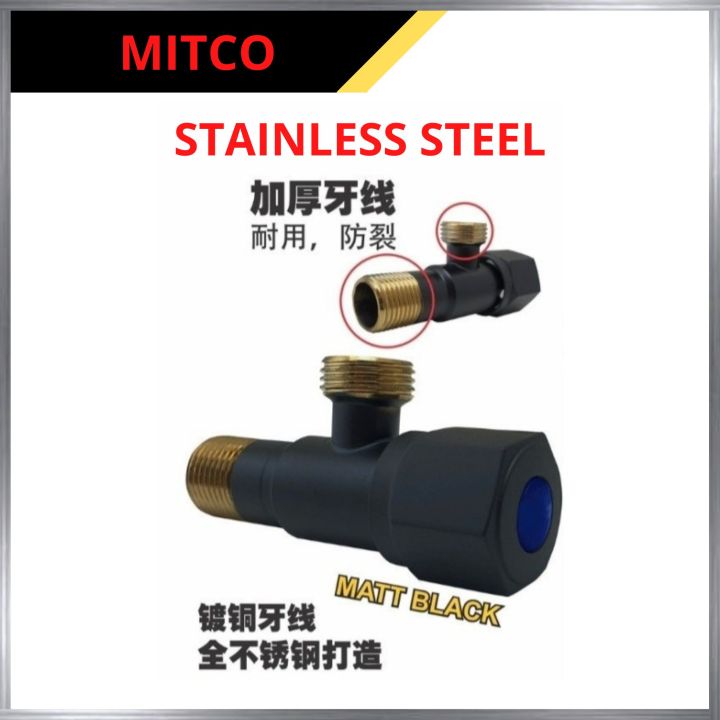 MITCO STAINLESS STEEL BLACK MATT FINISH ANGLE VALVE (SC20BK) | Lazada