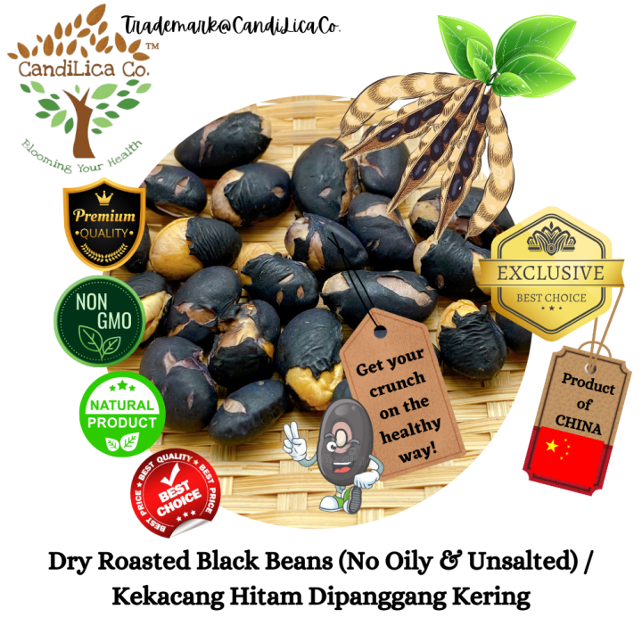 CandiLica Co. Halal Dry Roasted Black Beans | High Protein | Oil-Free ...
