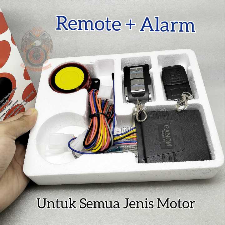 REMOTE ALARM PANOM ASLI UNIVERSAL ANTI MALING UNTUK SEMUA JENIS MOTOR ...
