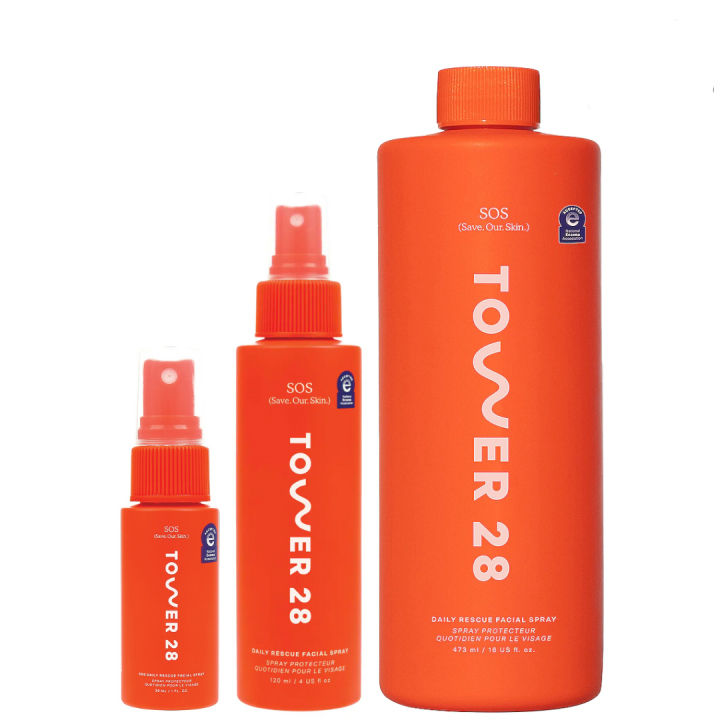 Tower 28 SOS Daily Rescue Facial Spray Hypochlorous Acid Toner Essence ...