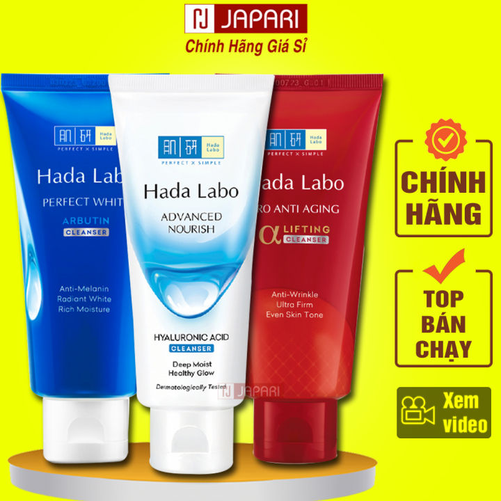 [HÀNG CTY] Sữa Rửa Mặt Hada Labo Dưỡng Ẩm, Dưỡng Trắng Da, Chống Lão ...