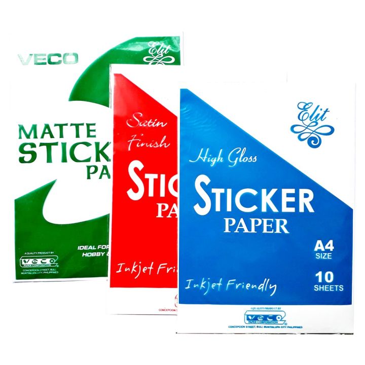 VECO STICKER PAPER A4 SIZE | Lazada PH