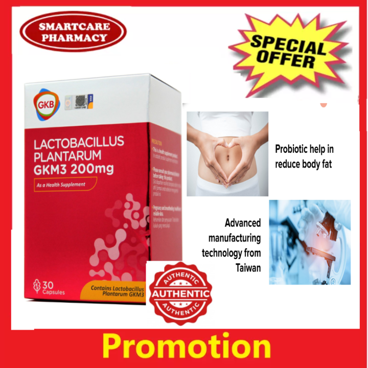 GKB Lactobacillus Plantarum GKM3 30Capsules- Probiotic For Body Fat ...
