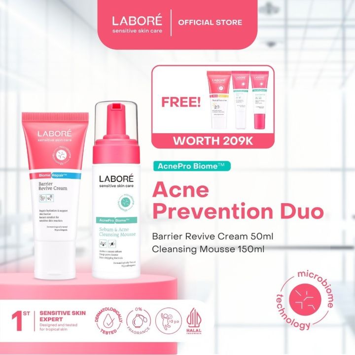 Labore Acne Prevention Duo - Barrier Revive Cream 50ml & Cleansing ...
