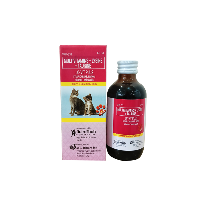 LC-Vit Plus Syrup 60ml (Multivitamins) for Cats (Caramel Flavor ...