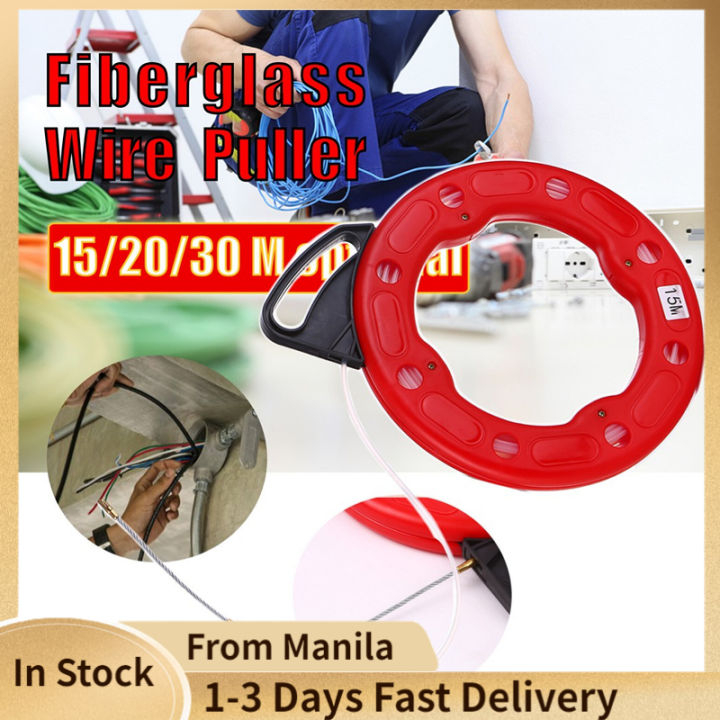 Conductive Electrical Cable Puller Fiberglass Fish Tape Reel Puller ...