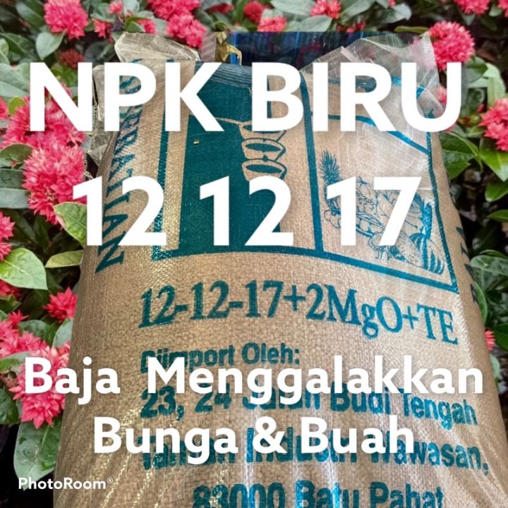 5kg 💥Baja NPK Biru. 12 12 17 2MgO + TE / Baja Menggalakkan Pengeluaran Bunga & Buah💥 | Lazada