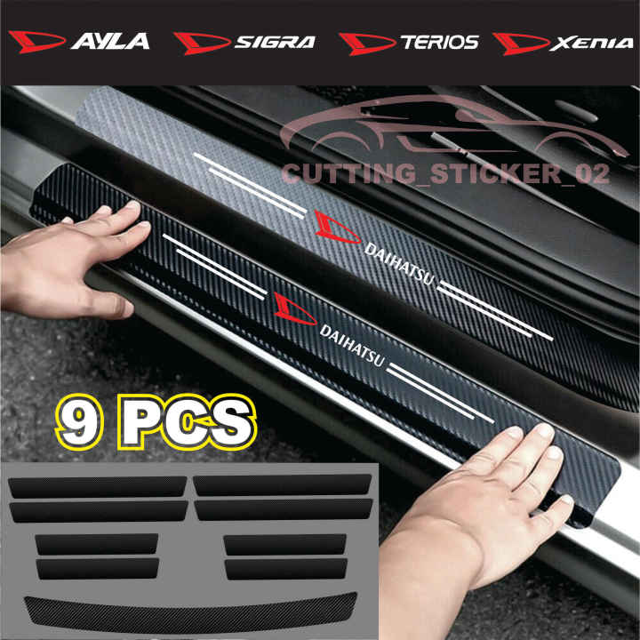 STICKER SILL PLATE MOBIL DAIHATSU STIKER KARBON 3D MOBIL DAIHATSU SIGRA ...