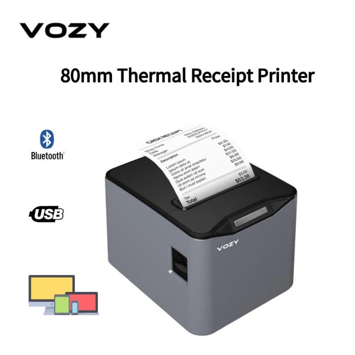 COD VOZY G80 80mm Receipt Printer Bluetooth + USB Thermal POS Printer ...
