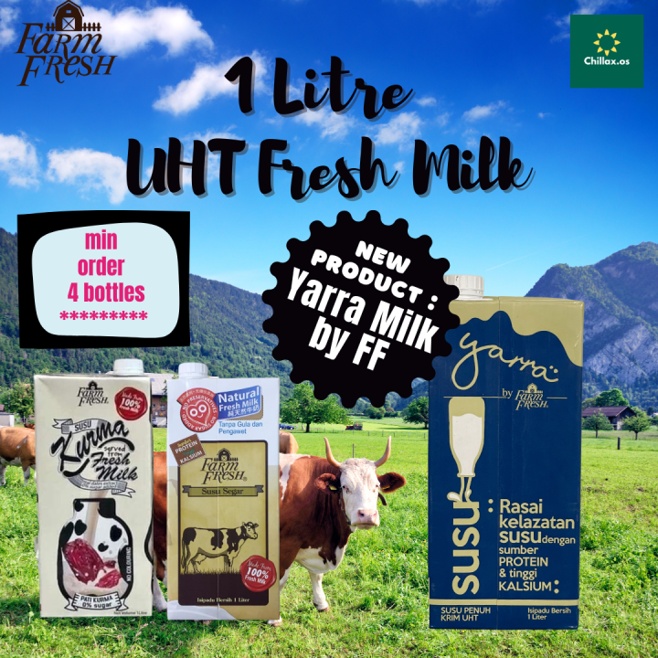 [ Min Purchase 4 Bottles ] 1L Farm Fresh UTH Milk Soy Milk Chocolate ...