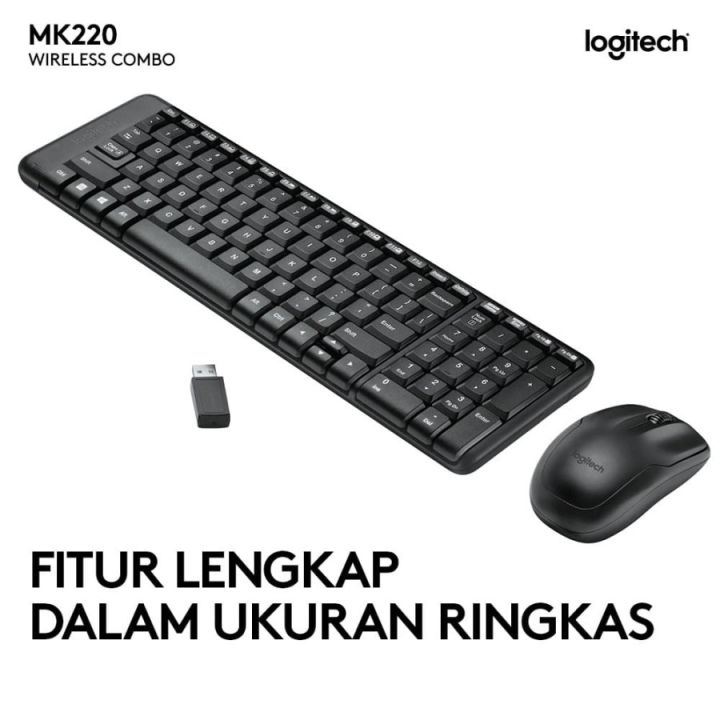 Logitech Mk220 Wireless Keyboard And Mouse Combo Lazada Indonesia