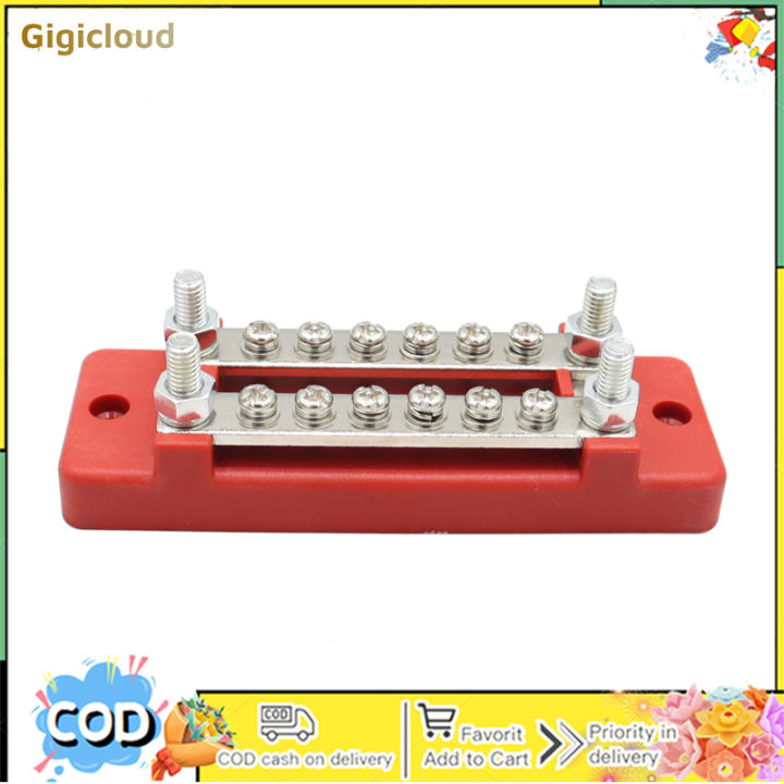 Rv Yacht Double Row Busbar 150a High Current Power Distribution Block Bus Bar 12-48v Copper ...