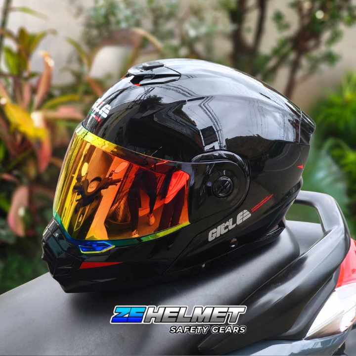GILLE AH-08 ARES Plain Modular - Dual Visor with FREE Clear Lens ...