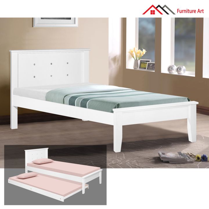 [Ready Stock] (Single wooden bed frame / Queen wooden bed frame with ...