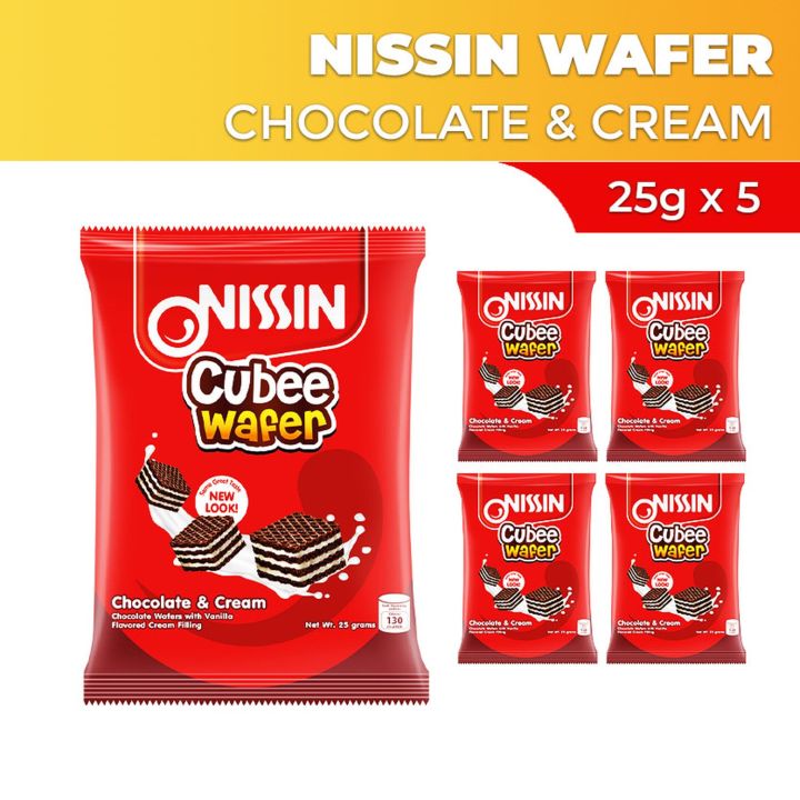 Nissin Cubee Wafer Chocolate & Cream 25g X 5 | Lazada PH