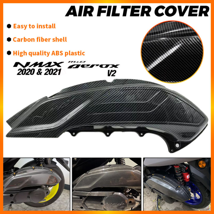 E&M NMAX2020 / NMAX2021 AIR FILTER COVER CARBON FOR NMAX V2 / NMAX V2.1 ...
