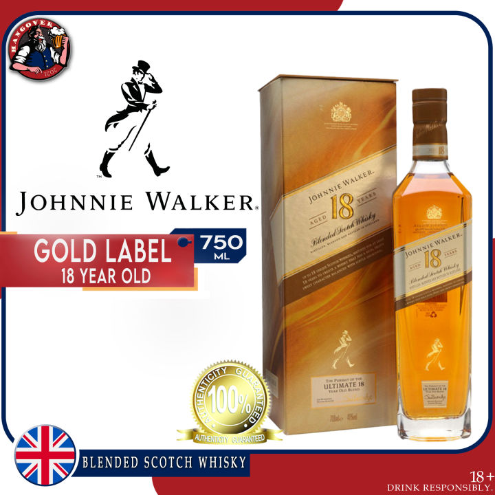 Johnnie Walker Gold Label 18 Years Old Gift Set with 2 Blue Label ...
