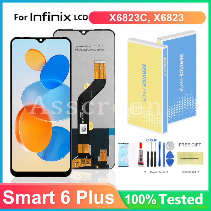 TFT LCD For Infinix Smart 6 Plus X6823C X6823 / Smart 6 HD X6511 X6512 LCD Display Touch Screen ...