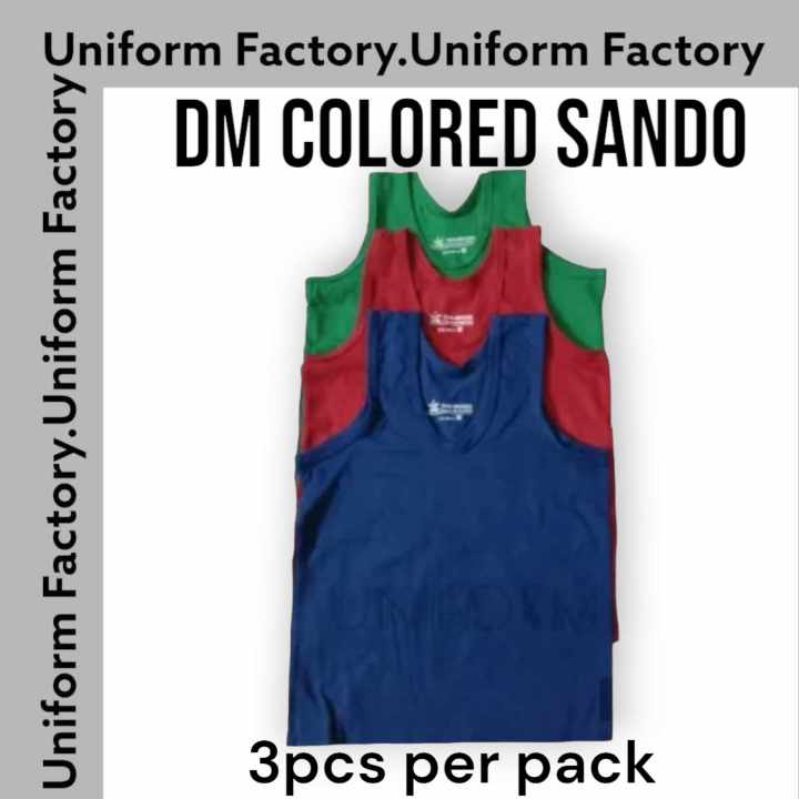 1UF' COLORED SANDO FOR KIDS DM ( 3PCS PER PACK ) | Lazada PH