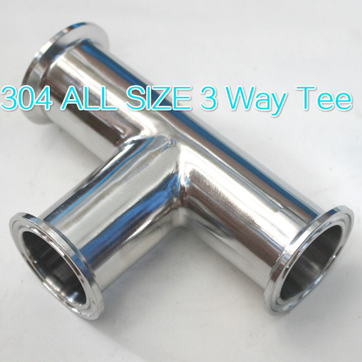 Stainless Steel Ss304 Sanitary 3 Way Tee Ferrule Tri Clamp Ss304 Weld Ferrule Od19-89mm | Lazada PH