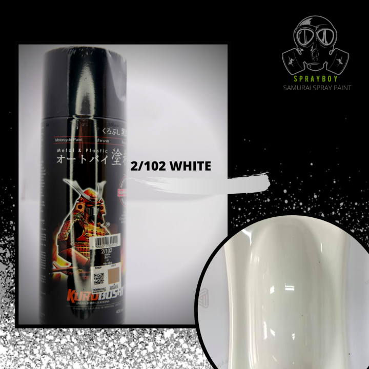 2/102 WHITE SAMURAI SPRAY PAINT 400ML (Standard Color) | Lazada PH