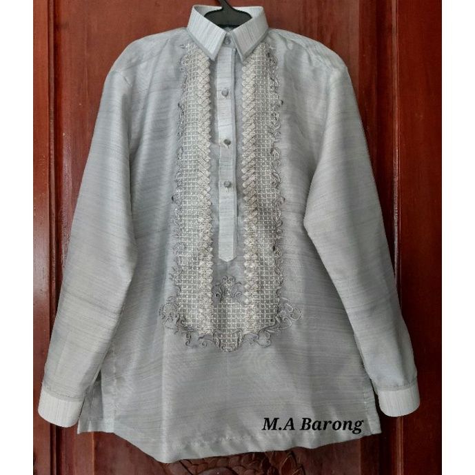 Barong Tagalog Gray piping | Lazada PH