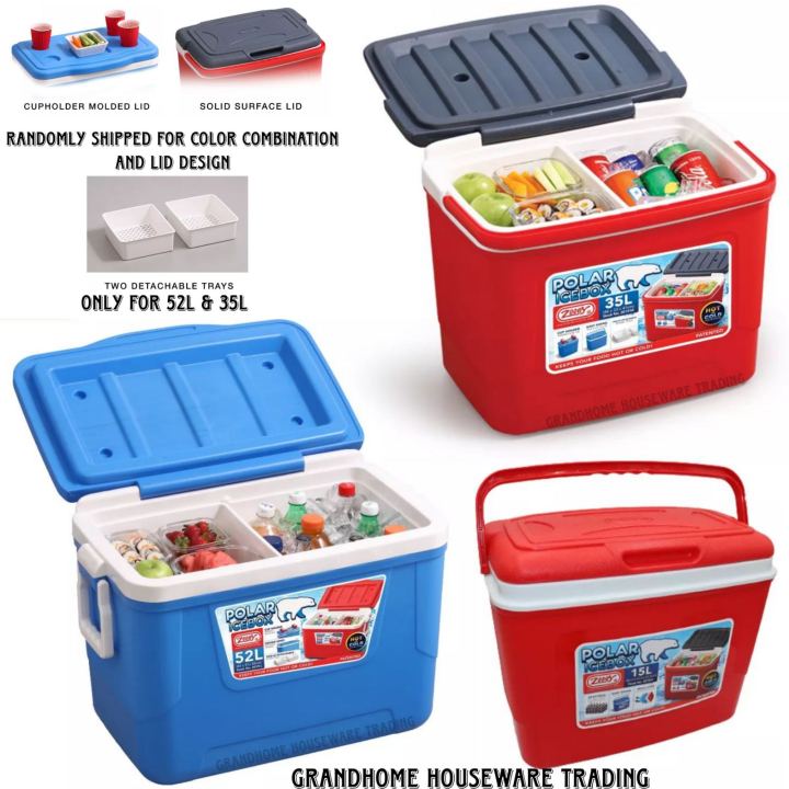 ZOOEY BRAND COOLER BOX / POLAR ICE BOX / 15L, 35L & 52L HOT OR COLD ...