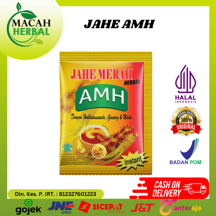 MACAH HERBAL - INSTAN JAHE MERAH SUPER AMH 1 RENCENG ISI 12 SACHET ...