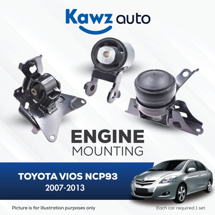 KAWZ TOYOTA VIOS NCP93 (2007-2013) ENGINE MOUNTING - [SET] | Lazada