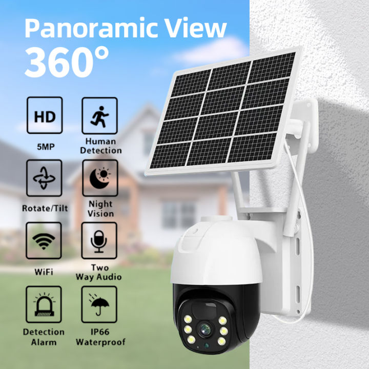 5MP 4G SIM Card Solar CCTV Outdoor Waterproof CCTV Security Cameras ...