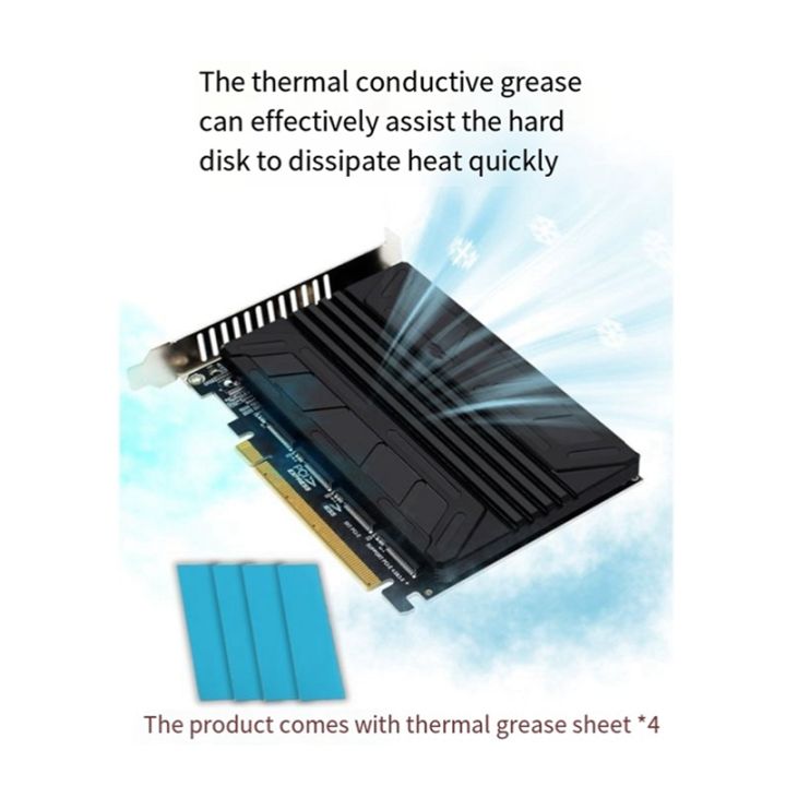 PCIEX16 NVME PCB PH44 NVME 4-Disk Array Card PCIE Signal Split Array ...