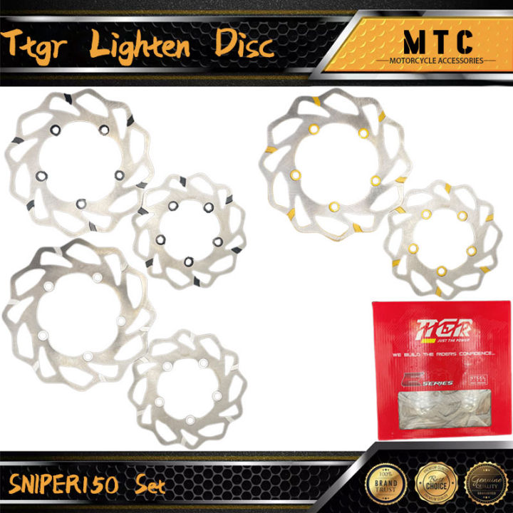 TTGR Lighten Disc SNIPER150 Set (Front and Rear) | Lazada PH