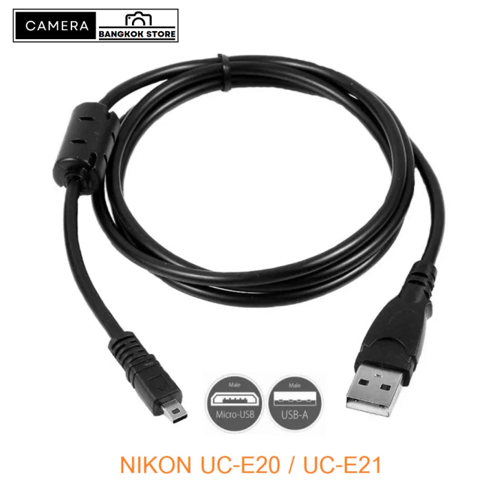สายลิ้ง Nikon USB Cable - UC-E20 / E21 ส่งข้อมูล Nikon หลายรุ่น D3400 D3500 D5600 D7500 Z50 ...