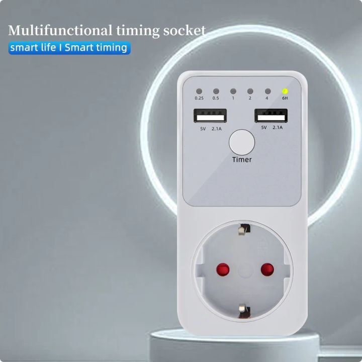 Digital Timer Socket Surge Protector Socket Voltage Relay Switch 6 Hour ...