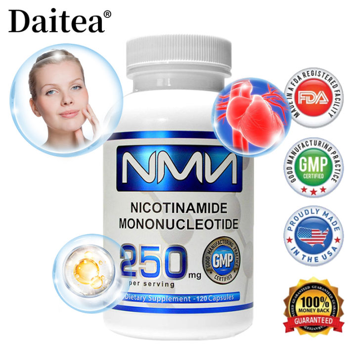 NMN 250 mg Supplement Stable Form True Nicotinamide Mononucleotide Supplement Anti-Aging ...