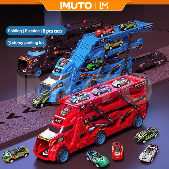 IMUTO toy car toys for kids boy kids car 8pcs Mini cars/4 mini bus ...