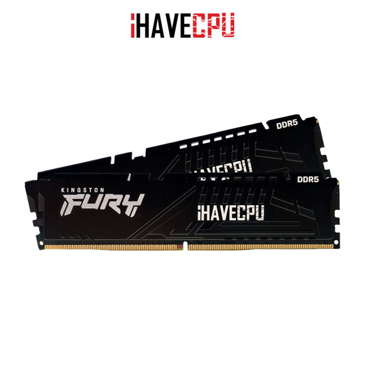 iHAVECPU RAM (แรม) KINGSTON FURY BEAST x iHAVECPU 16GB (8x2) DDR5 5200MHz BLACK (KF552C40BBK2 ...