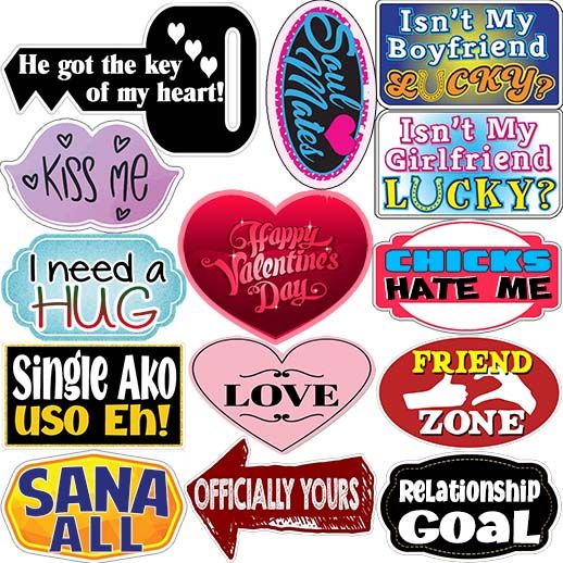 Valentines Photobooth props (3mm) | Lazada PH
