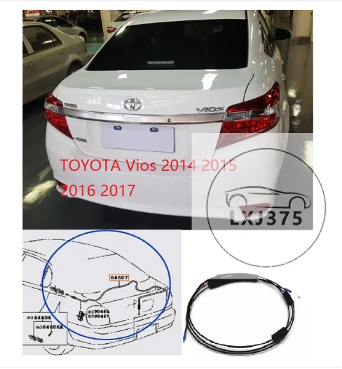 Toyota Vios 2014 2015 2016 2017 Compartment / Trunk Lid Cable REAR ...