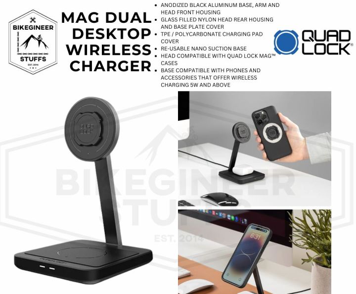 Quad Lock MAG Dual Desktop Wireless Charger | Lazada PH