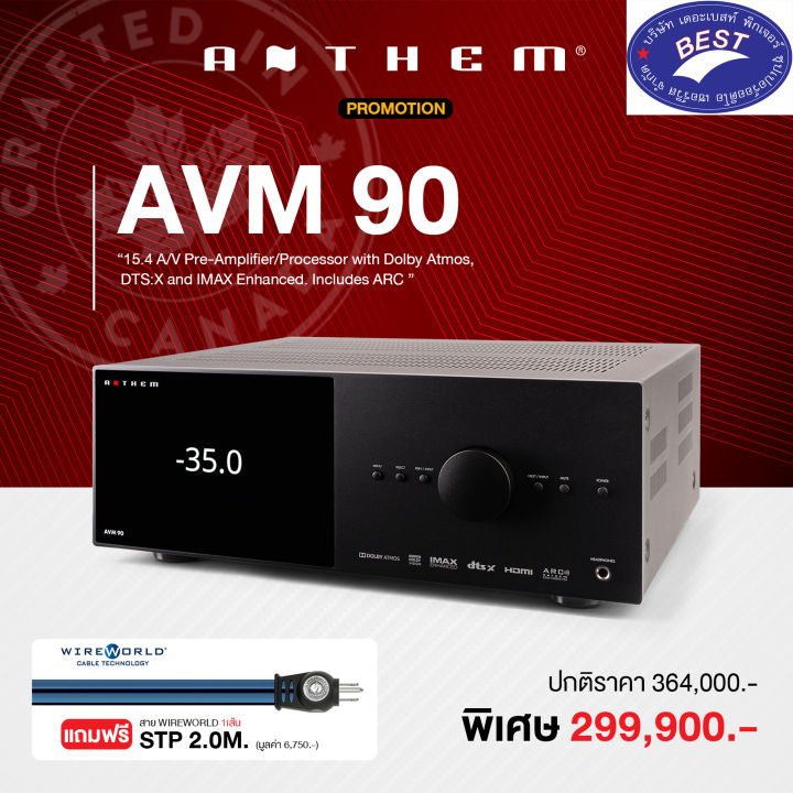 Anthem AVM 90 Home theater preamp/processor with 15.4-channel ...