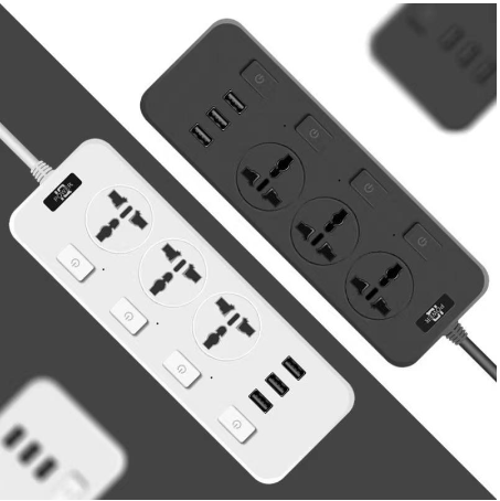 2m British standard power socket USB charging multifunctional plug ...