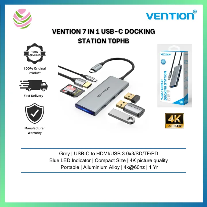 VENTION 7 IN 1 USB-C DOCKING STATION T0PHB | Lazada