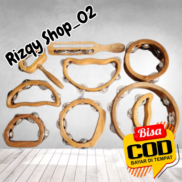 Alat Musik Tamborin Banyak Pilihan Bentuk Model Kecer Kecrek Icik Icik ...