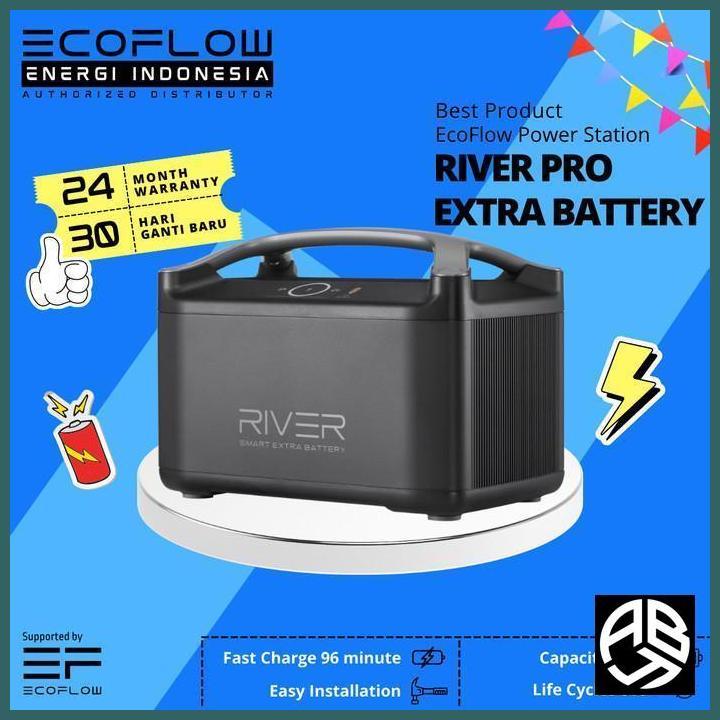 ECOFLOW RIVER PRO EXTRA BATTERY PORTABLE POWER STATION GENSET LISTRIK - ABINAYA7 | Lazada Indonesia