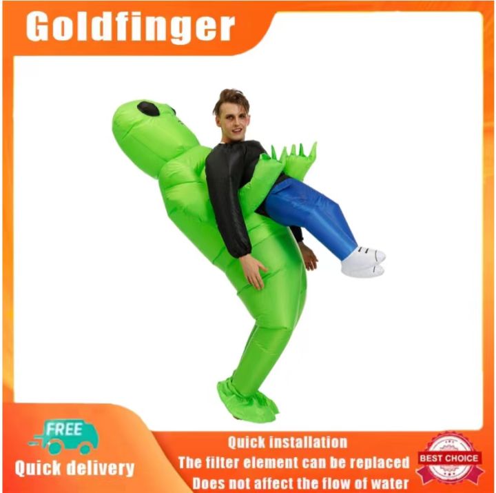 Alien Inflatable Monster Costume Scary Green Alien Cosplay Costume for ...