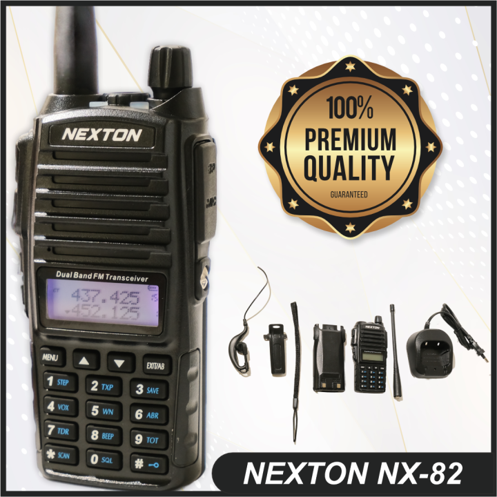 HT NEXTON WALKIE TALKIE UV82 8WATT 2800MAH 128 CHANNEL DUALBAND UHF+VHF HANDY TALKIE | Lazada ...