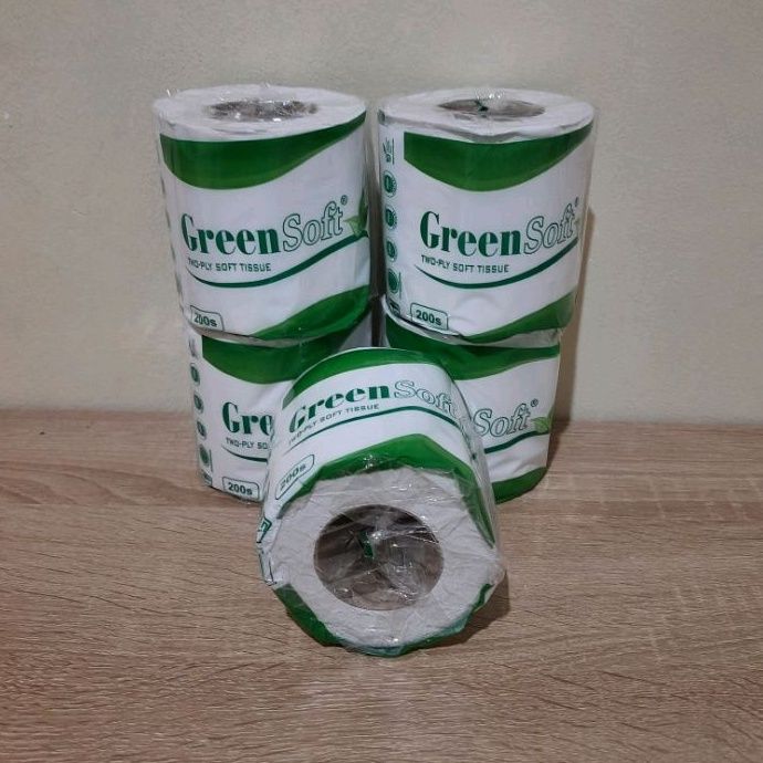 tisu gulung greensoft / tissue roll greensoft / tisu toilet isi 200 ...